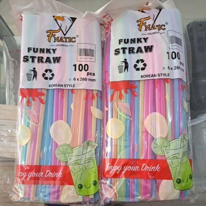 Jual Sedotan tekuk Ulir Creative Fun Straw 100pcs | funky bengkok ...