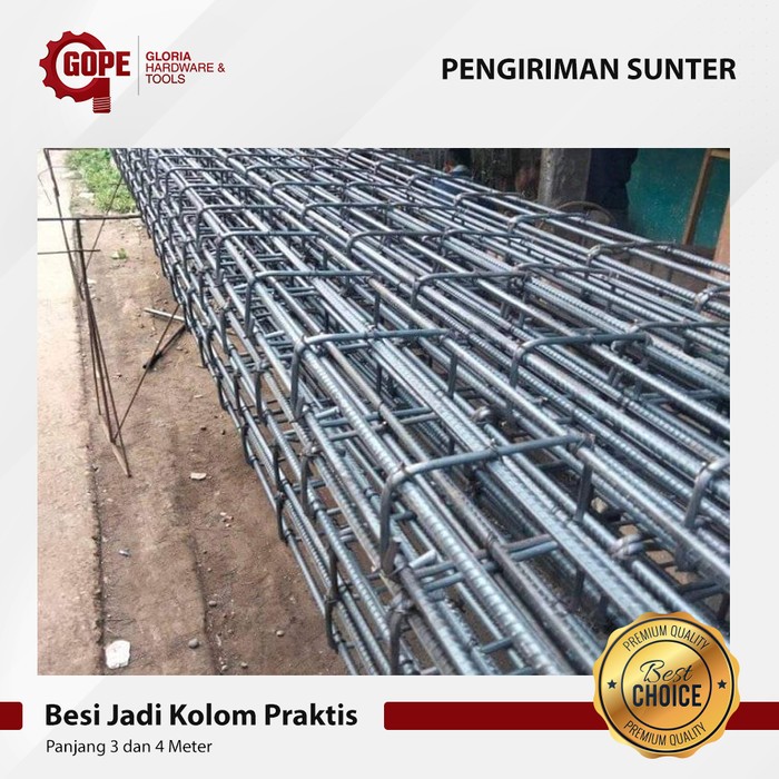 Jual Besi Jadi Kolom Praktis Tiang Jadi Panjang 3 Meter 4 Meter ...