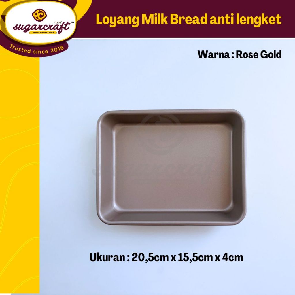 Jual Loyang persegi anti lengket kecil 20cm cocok untuk milk bread dan ...