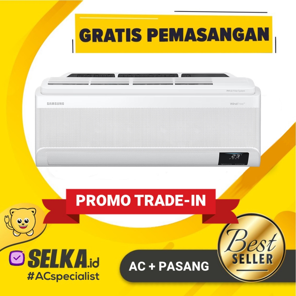 Jual AC SAMSUNG AR10CYKAAWKNSE + PASANG AC SPLIT 1 PK INVERTER WINDFREE ULTRA | Shopee Indonesia