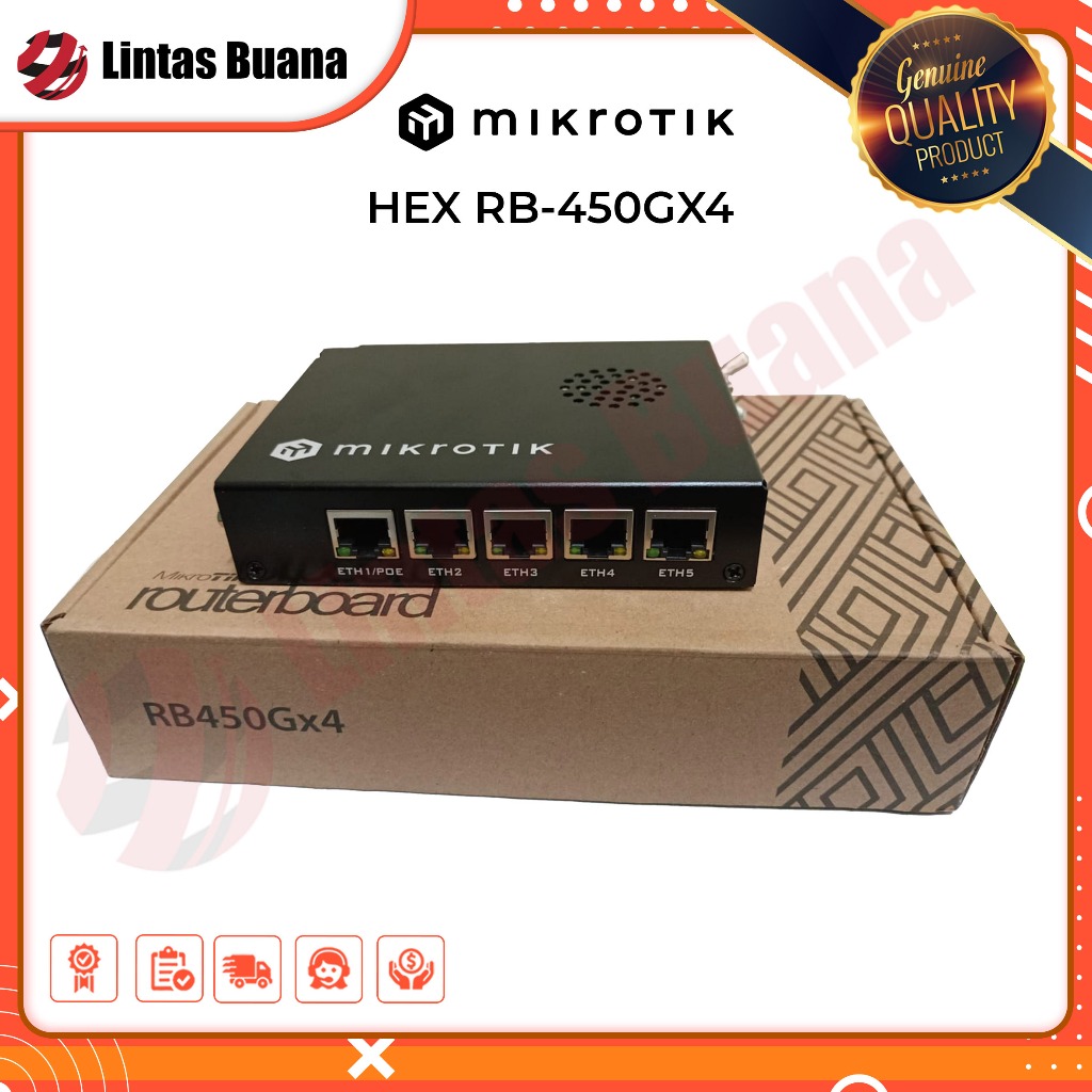 Jual Mikrotik RB450Gx4 Router Indoor / RB 450GX4 / RB-450GX4 / rb450 ...