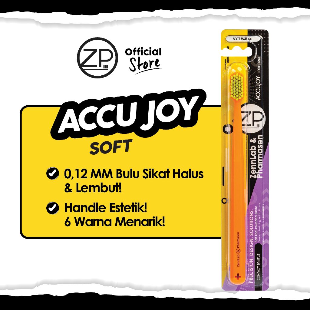 Jual ZP Toothbrush Accujoy Soft | Shopee Indonesia