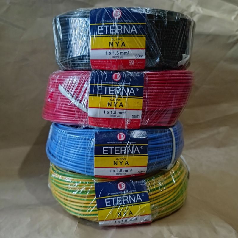 Jual Kabel Eterna 50 meter NYA 1×1,5 | Shopee Indonesia