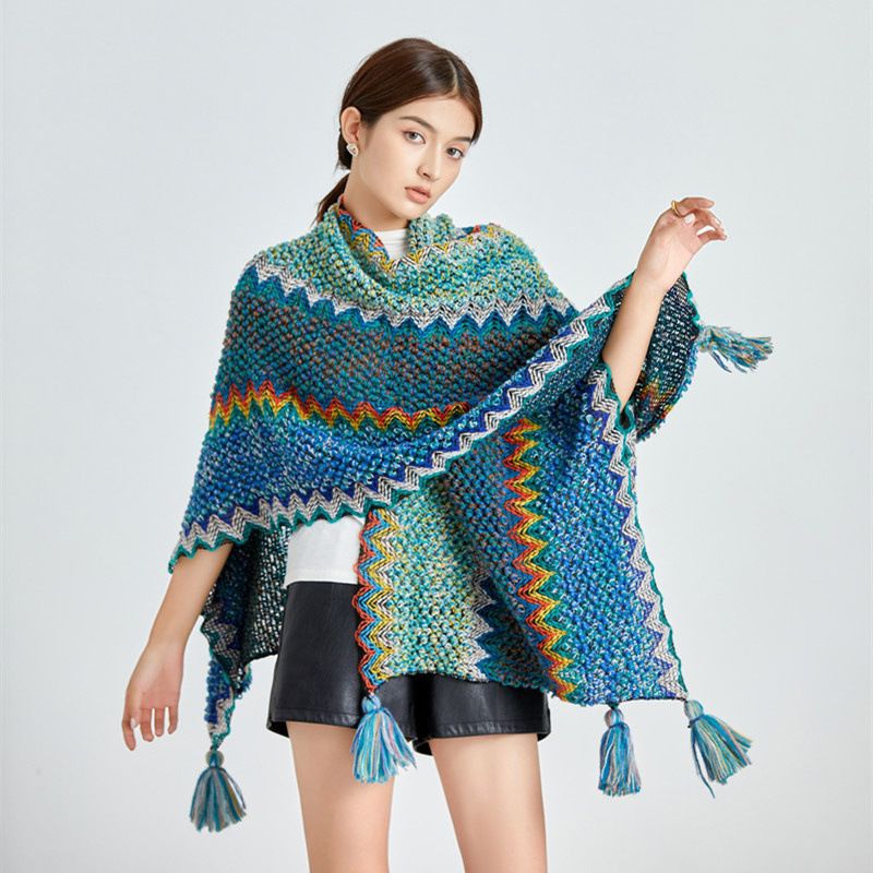 Jual Cardingan rajut / Outer rajut / Juba ponco cape rajut Premium quality uk 125 x 100/Ethnic ...