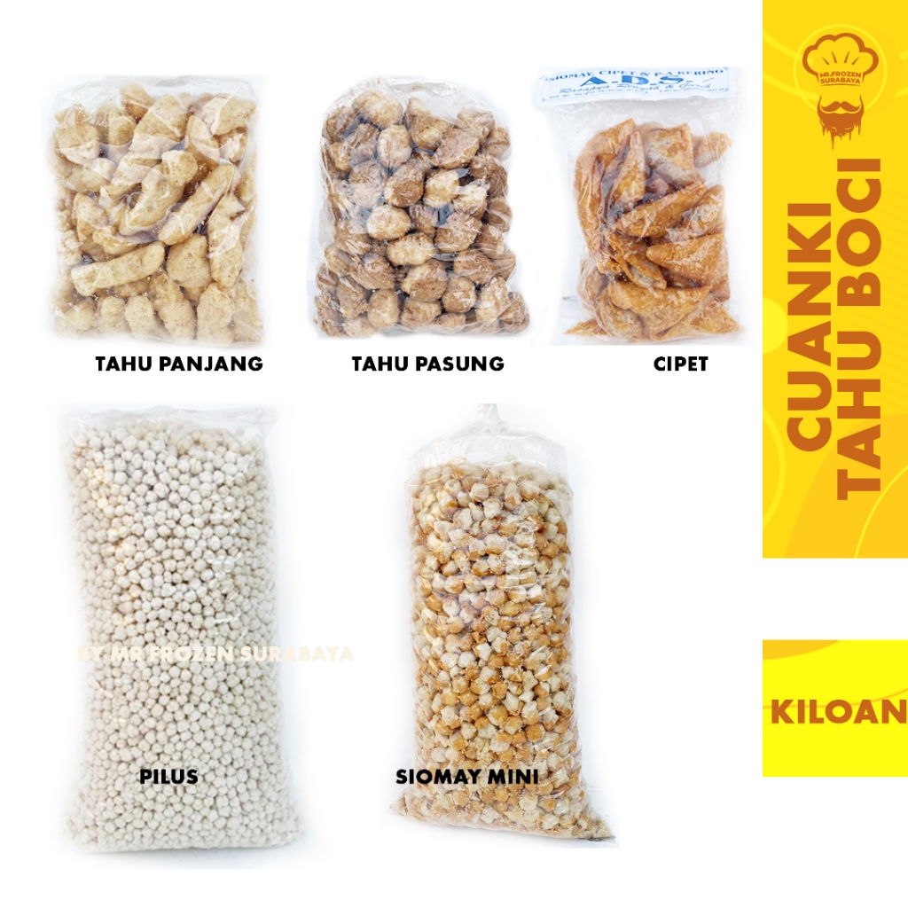 Jual [KILOAN] All Varian Topping Boci Cuankie Tahu Panjang | Tahu ...
