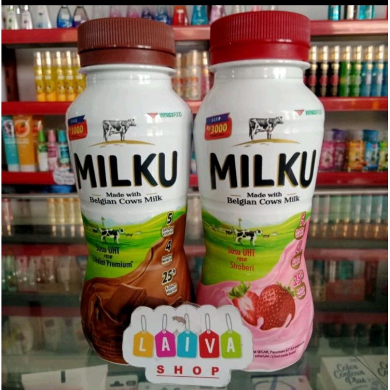 Jual MURAH!! SUSU MILKU BOTOL 200ml coklat strawberry | Shopee Indonesia