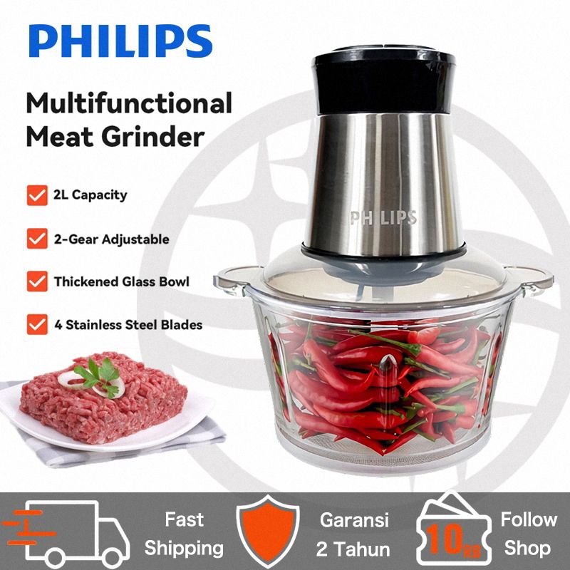 Jual Chopper Philips Penggiling Elektrik Serbaguna Stainless Steel 2 ...