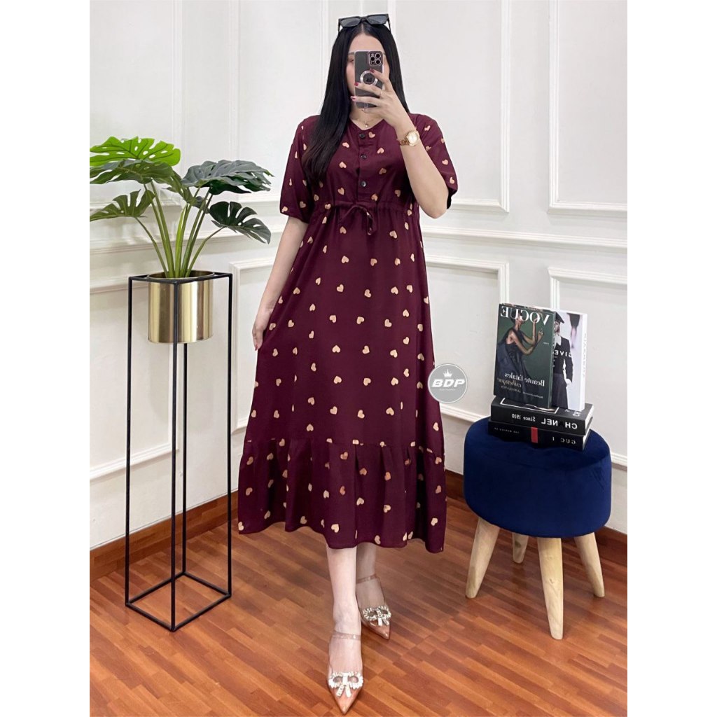 Jual Dianputri - Daster wanita Panjang Rayon Grade A Busui Resleting Depan | Daster chibi ...