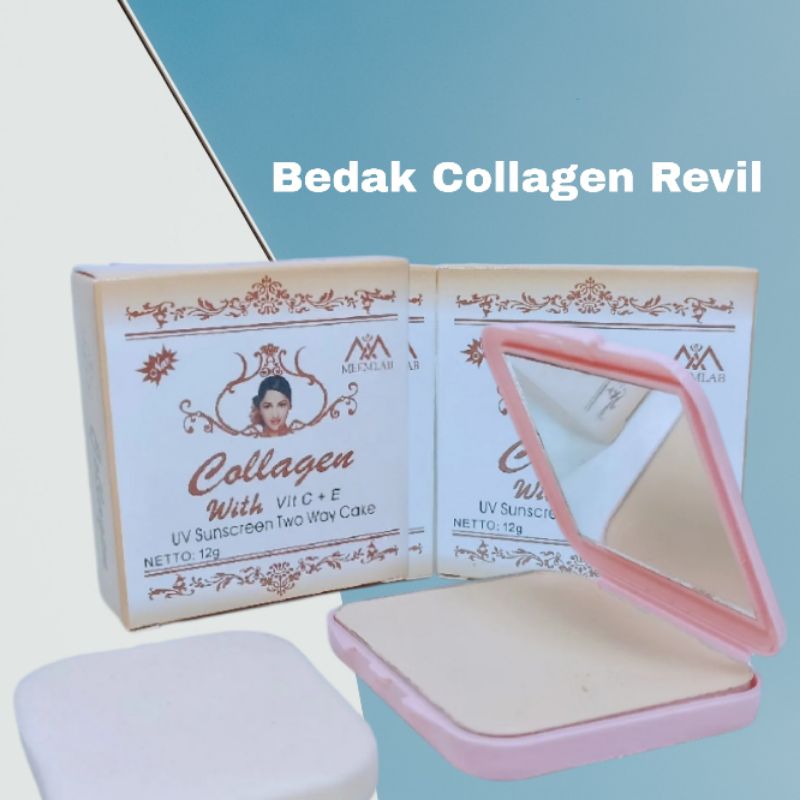 Jual Bedak Collagen Revil - Two Way Cake Revil | Shopee Indonesia