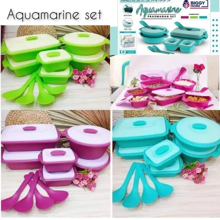 Jual TRS - Wadah Prasmanan Set Aquamarine Set isi 6 - Tempat Makanan ...