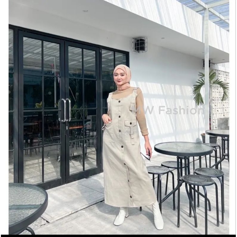 Jual Inara Overall Rok Kargo Twill Strech Premium Saku Aktif Banyak ...