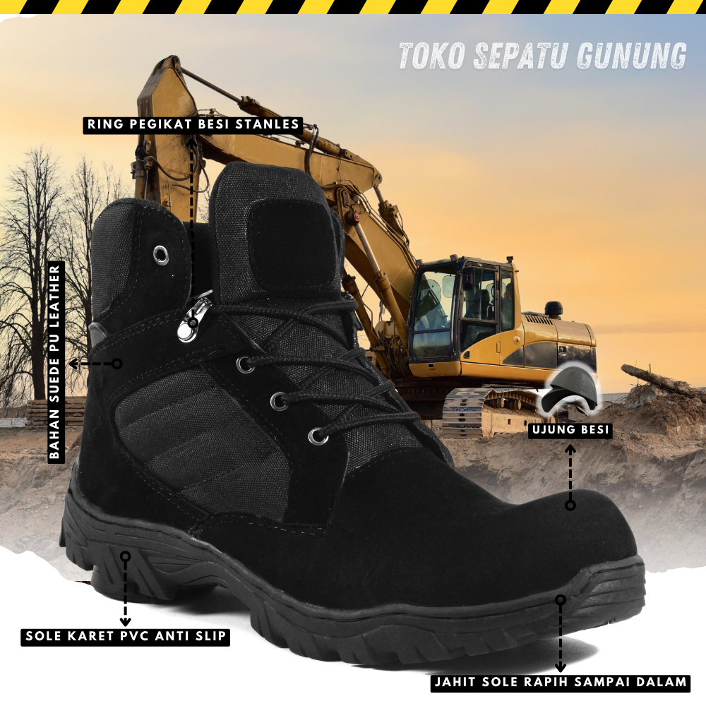 Jual Sepatu Delta Import 516 6 inch Dessert Sepatu Hiking Black ...