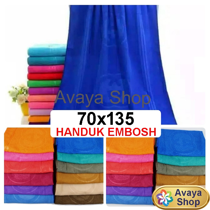 Jual HANDUK EMBOSS UKURAN 70x135 (390gr) / HANDUK MANDI DEWASA JUMBO ...