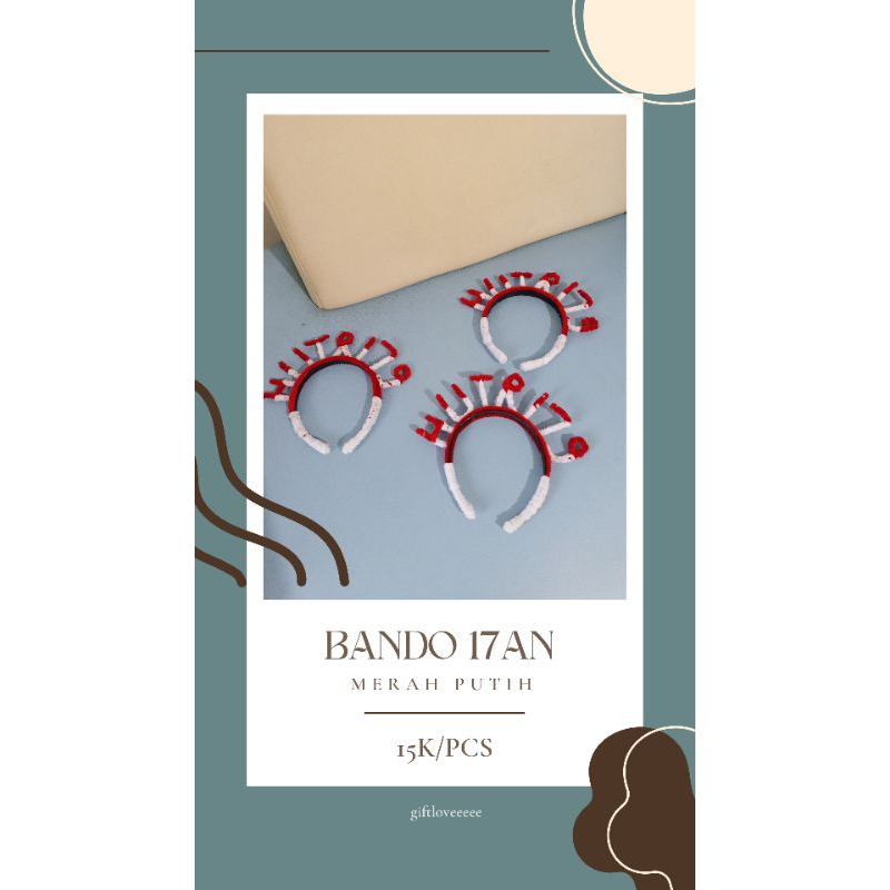 Jual bando 17an kawat bulu (bando merah putih) | Shopee Indonesia