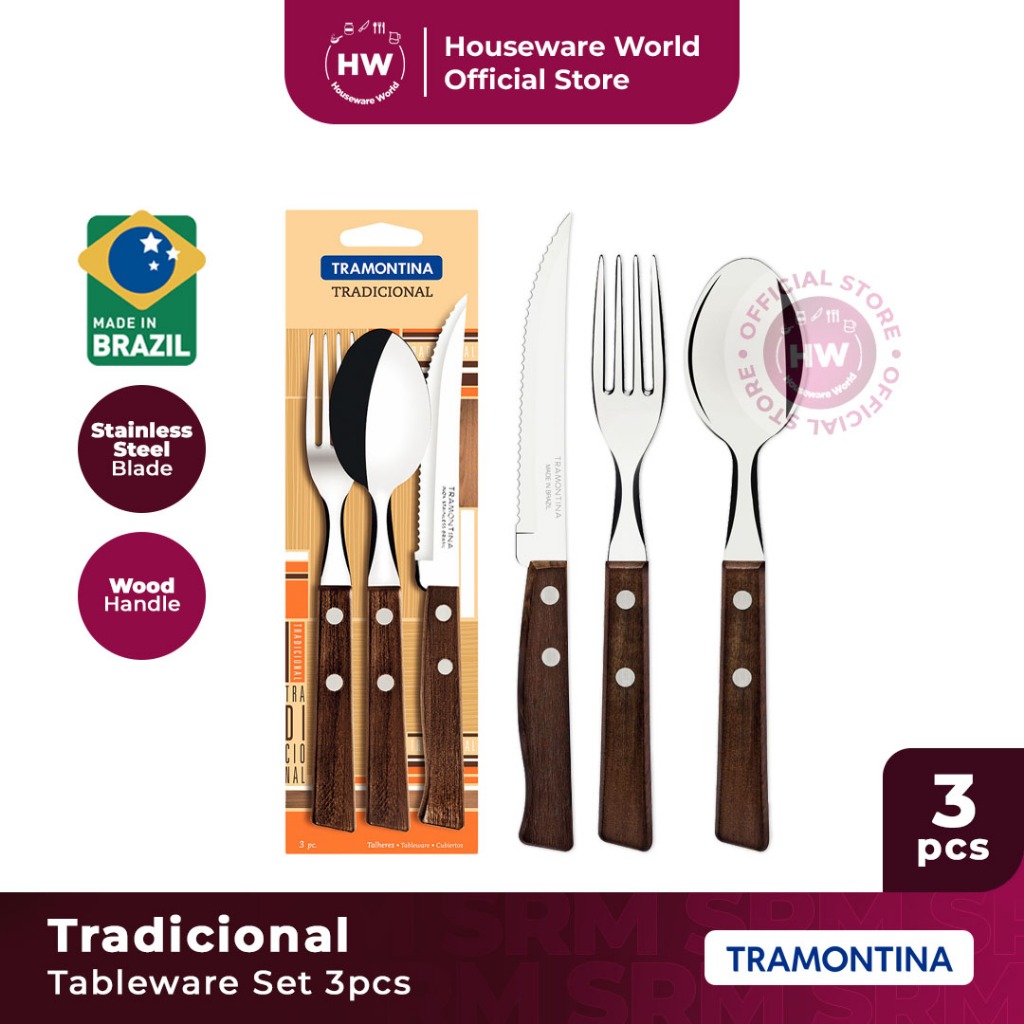 Jual TRAMONTINA Alat Makan/Tableware (Sendok, Garpu, Pisau Steak) Set ...