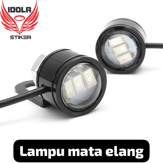 Jual LAMPU LED MATA ELANG EAGLE EYE FLASH KEDIP 3 LED DENGAN BRACKET SPION ISI 2 PCS 12 VOLT ...