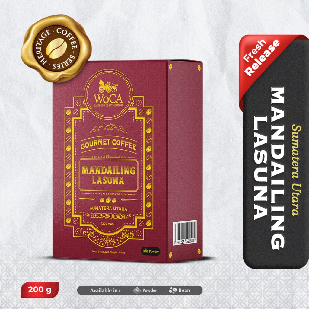 Jual WoCA Heritage Coffee Mandailing Lasuna 200g | Shopee Indonesia