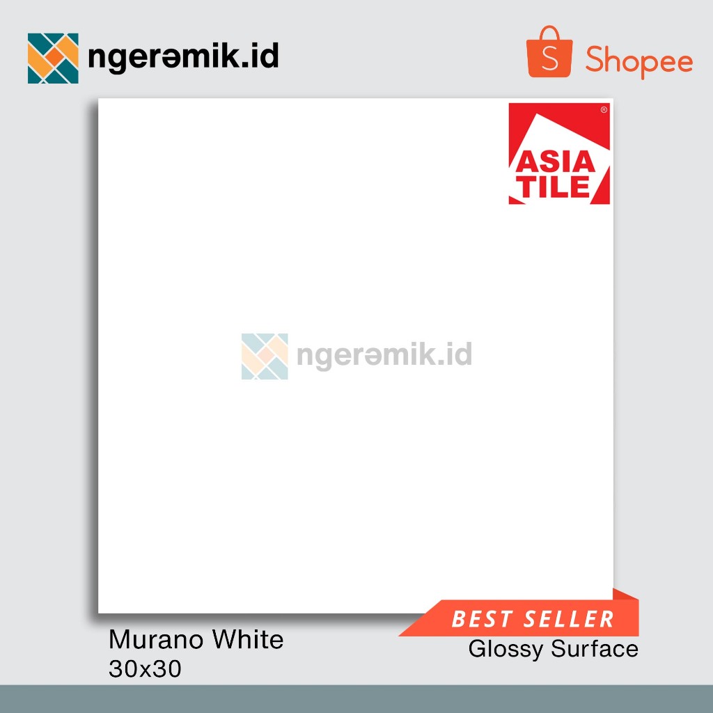 Jual Keramik Putih Polos 30x30 Keramik Asia Tile Murano 30x30 Keramik ...