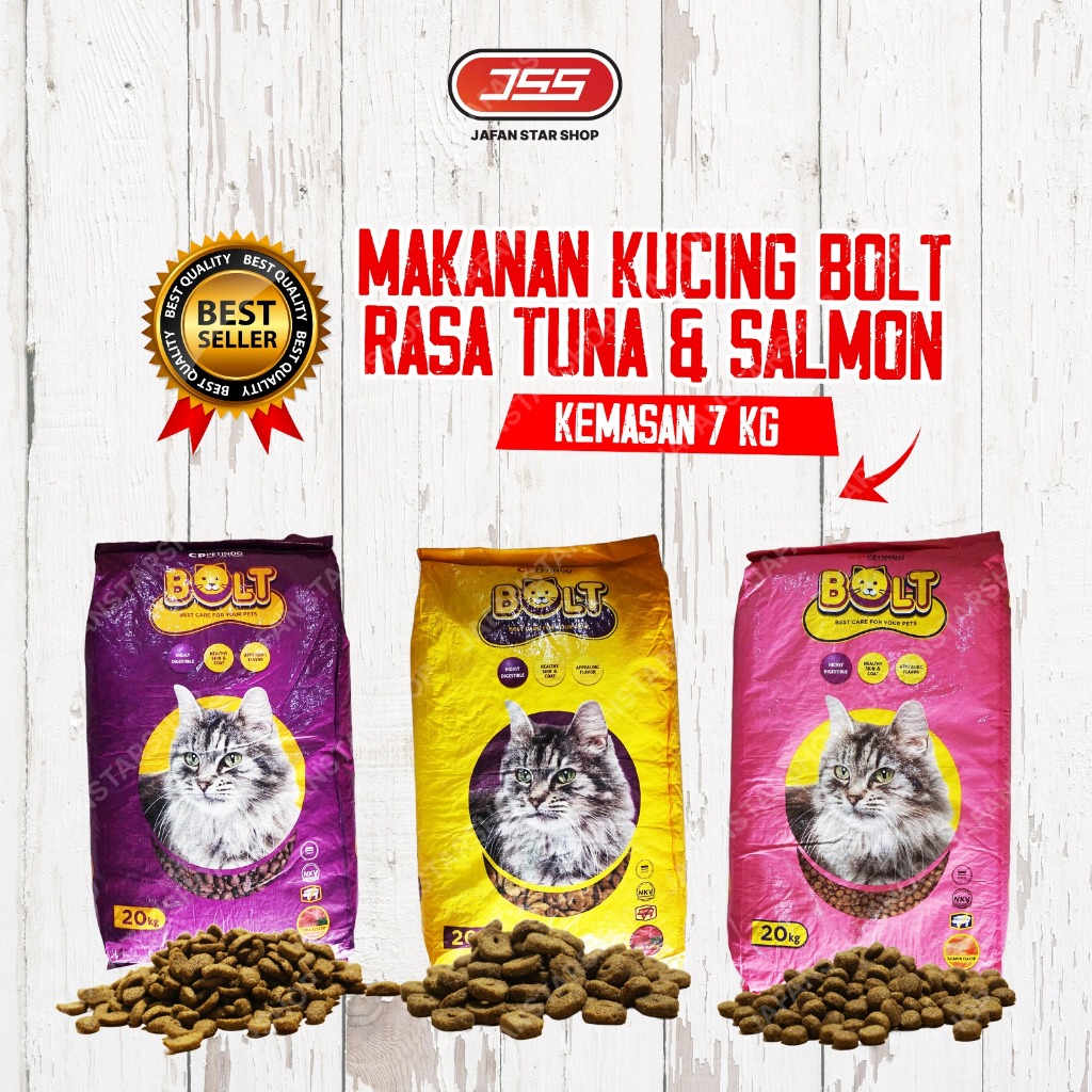 Jual Makanan Kucing BOLT 8 kg Rasa Tuna dan Salmon | Shopee Indonesia