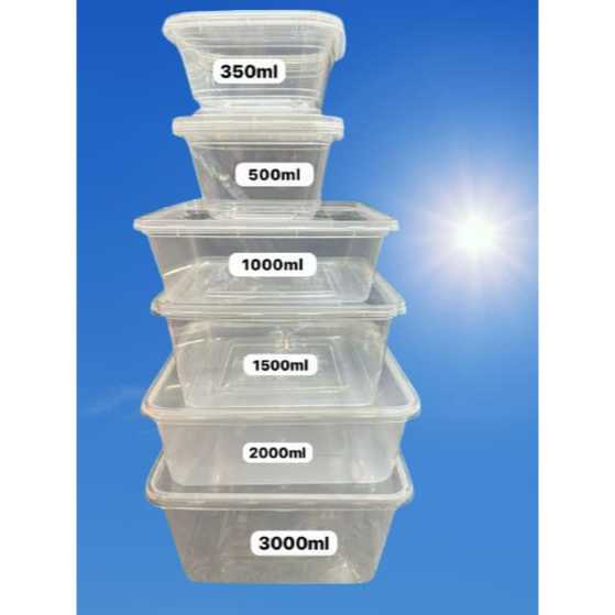 Jual THINWALL SQUARE / THINWALL PERSEGI 350ML 500ML,1000ML 1500ML 2000ML 3000ML KOTAK ...