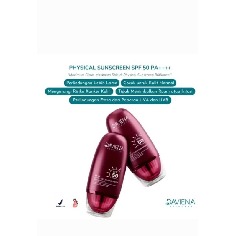 Jual SUNCREEN SPF 50 DAVIENA SKINCARE | Shopee Indonesia