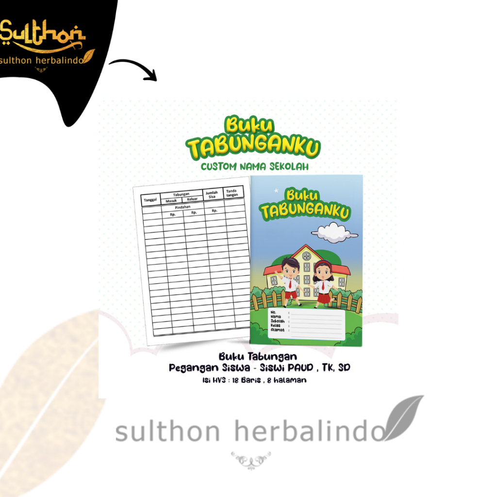 Jual Buku Tabungan Custom Nama + Cover Tabungan Sekolah SD , TK , PAUD ...