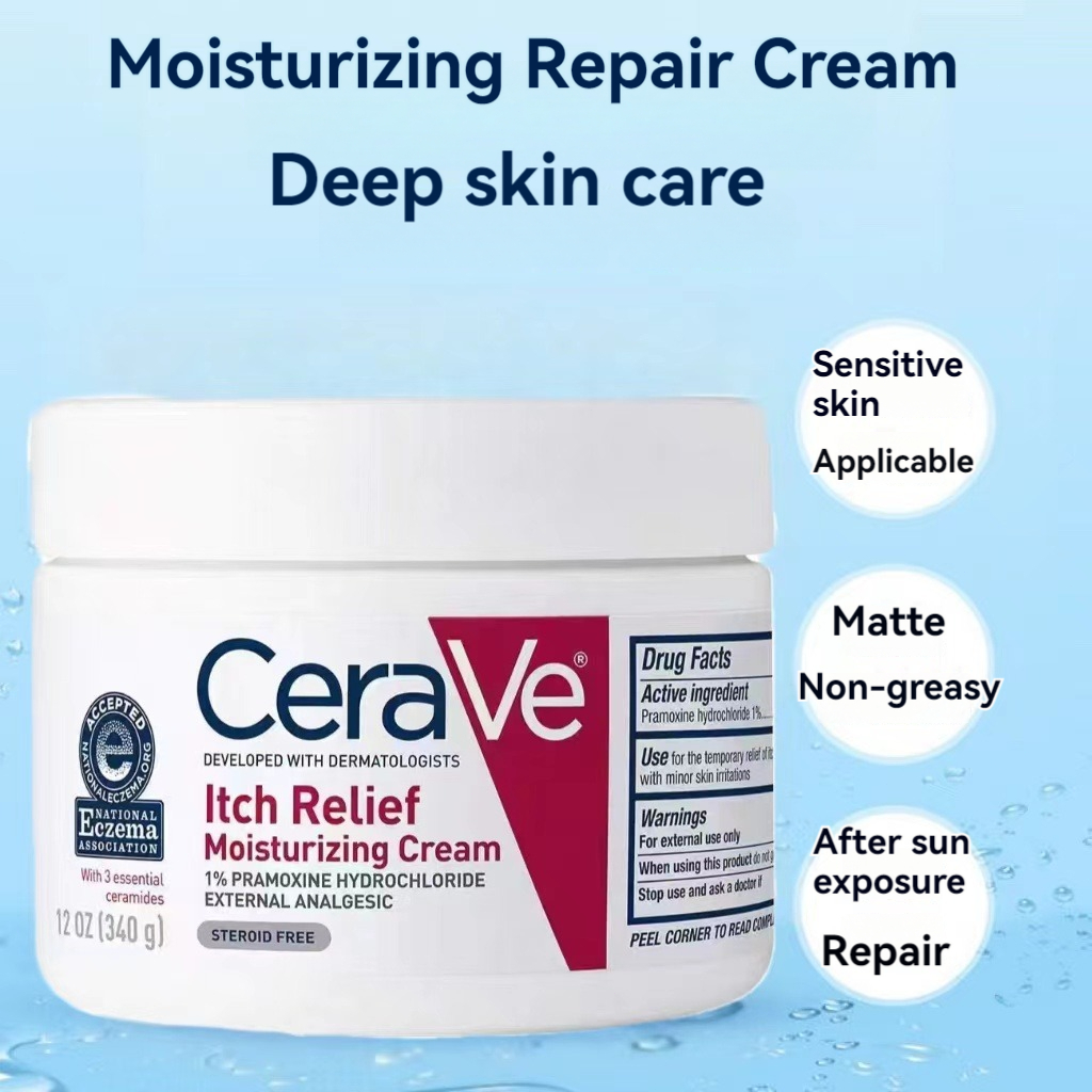 Jual CeraVe red moisturizing cream relieves itching, soothes, warms and ...