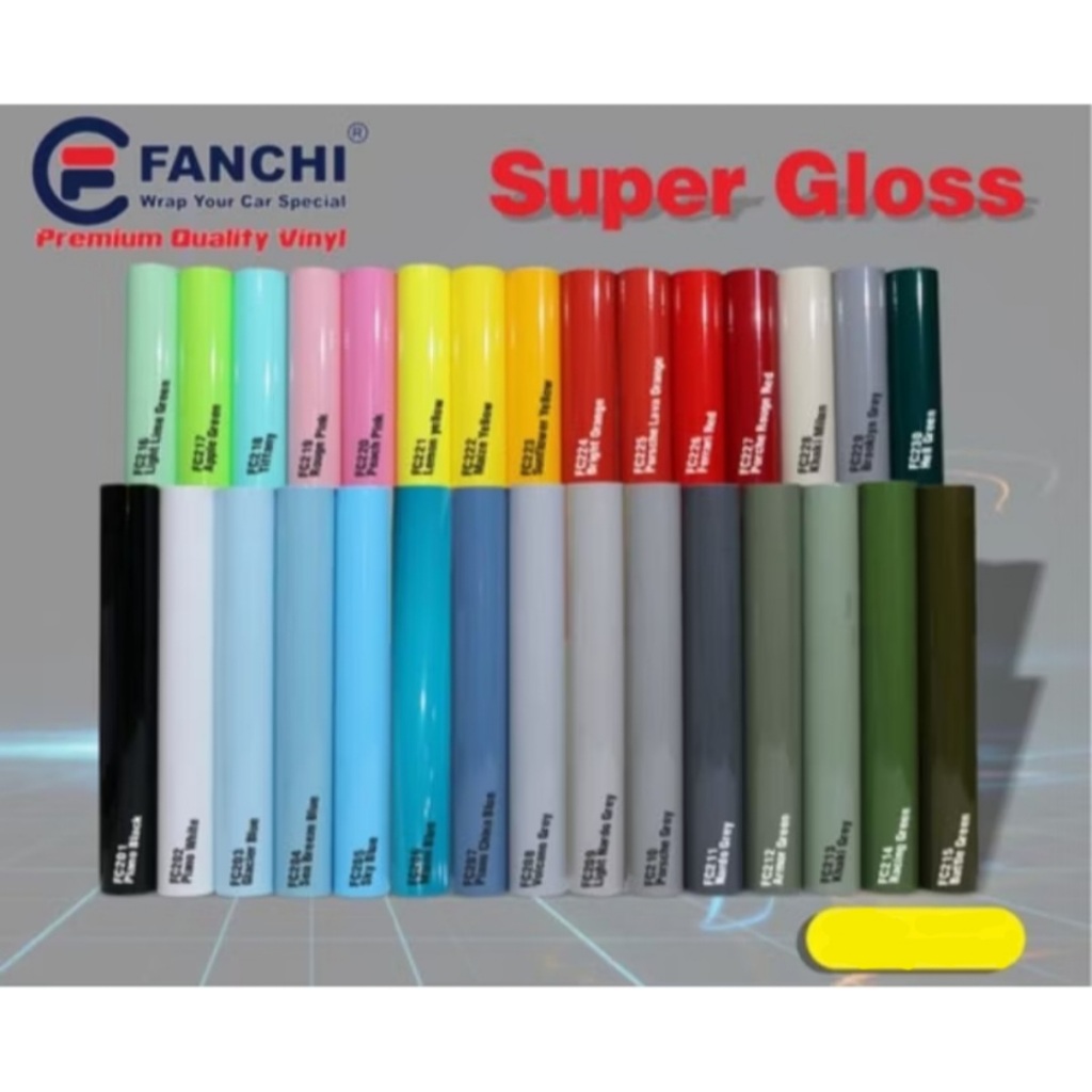 Jual Sticker Fanchi Super Gloss Glossy SERIES Premium Wrap 50cm ...