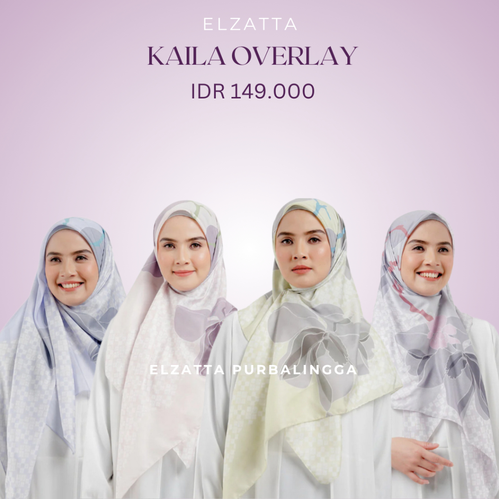 Jual Elzatta Jilbab Segiempat Kaila Overlay Flower Hijab Segiempat ...