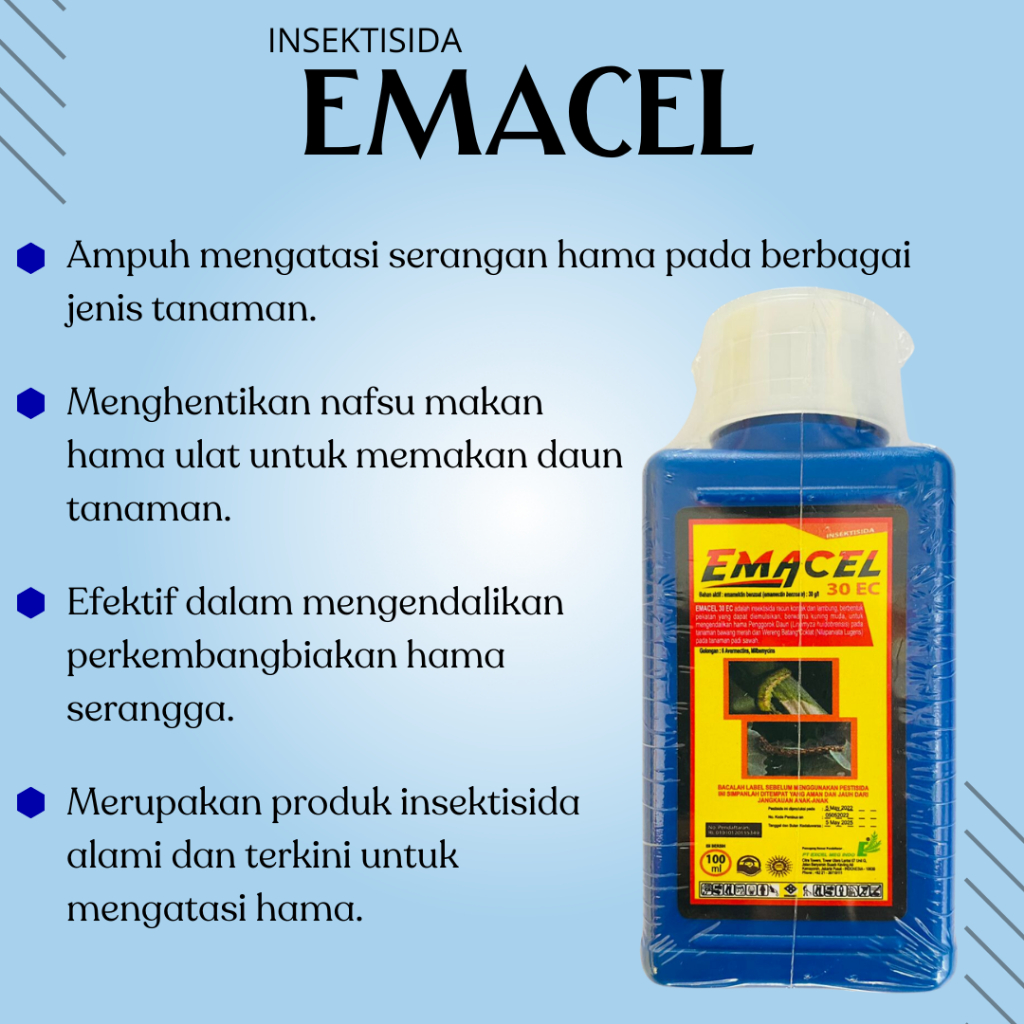 Jual Emacel 30 EC isi 100 ml/emasel/insektisida obat pertanian | Shopee ...