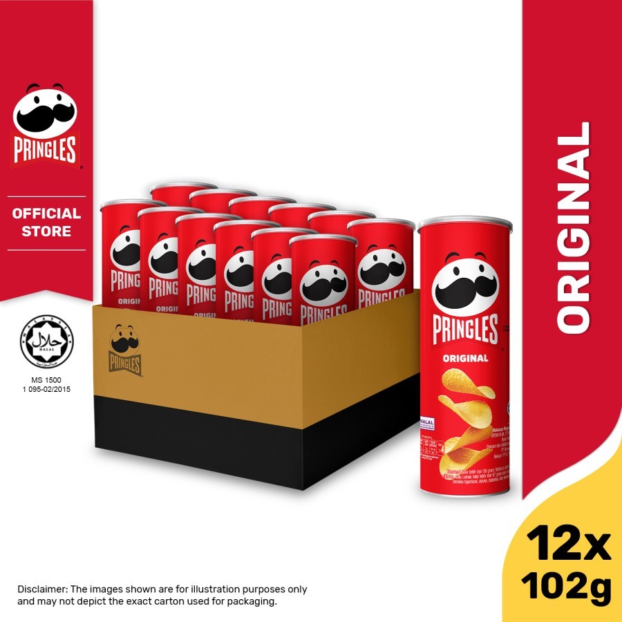 Jual [CARTON DEALS] Pringles Original 102gr Keripik (12 Pcs) | Shopee ...