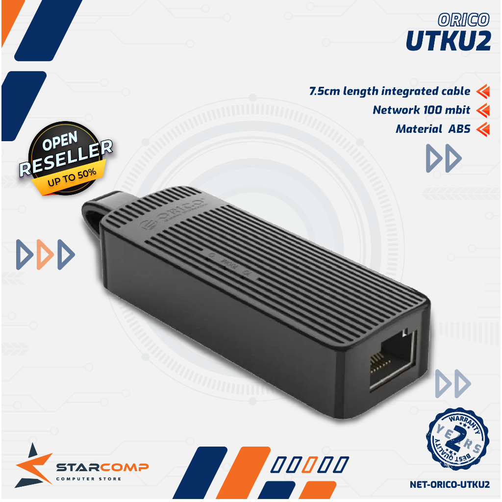 Jual ORICO USB 2.0 to Ethernet LAN Adapter 100 Mbps - UTK-U2 | Shopee Indonesia
