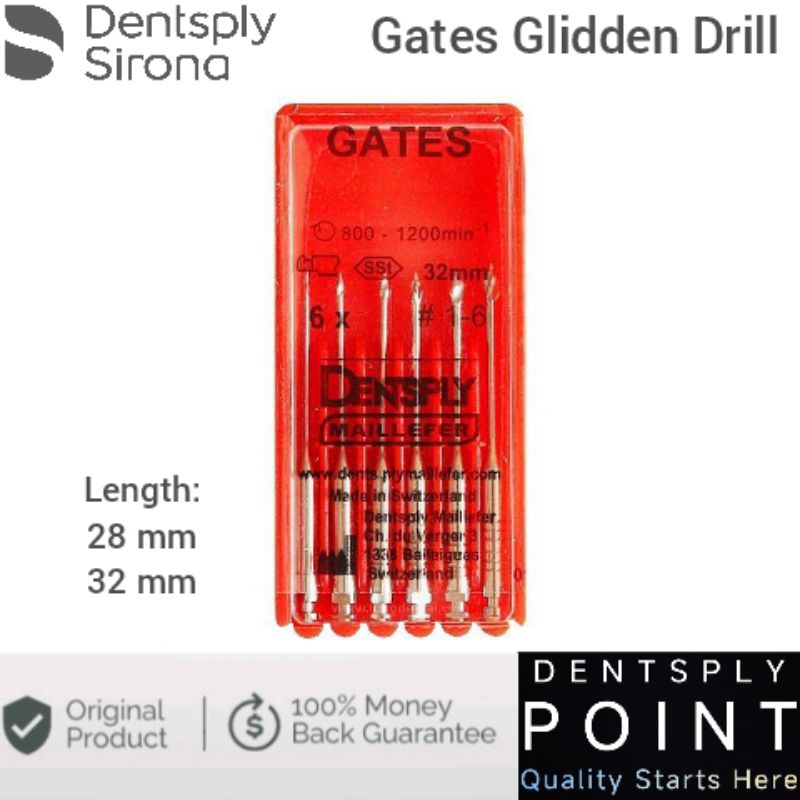 Jual ORIGINAL Dentsply Gates Glidden Drill - Gates RA 28mm 32mm bongkar ...