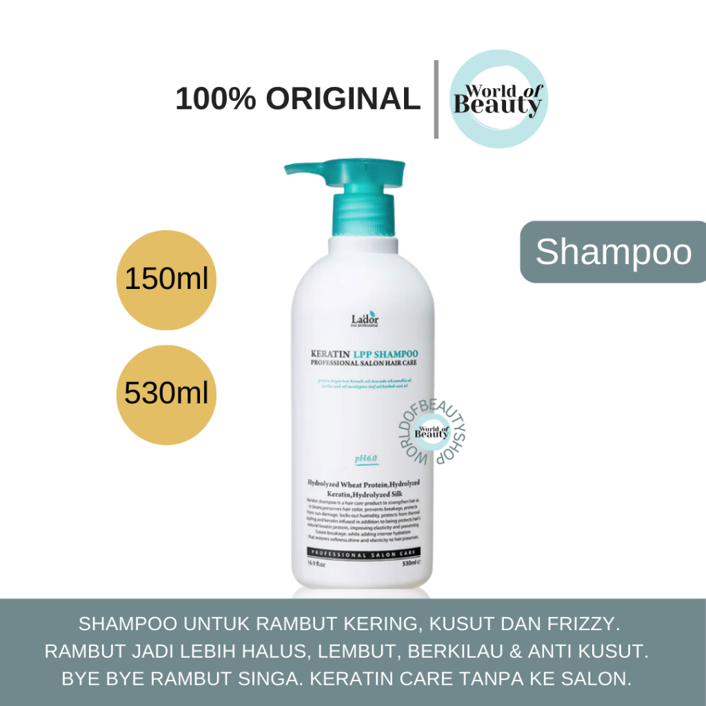 Jual WOBS | ORIGINAL LADOR Keratin LPP Shampoo - Sampo Untuk rambut kering / kusut / kasar ...