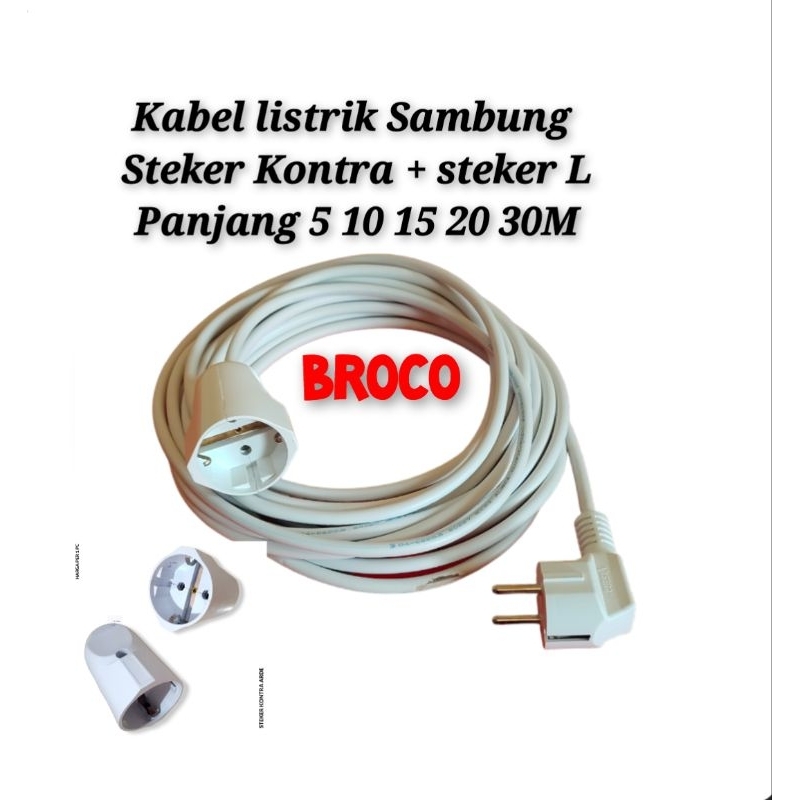 Jual Kabel Extension Sambungan Kabel Listrik Colokan Listrik Kabel 5 10 ...