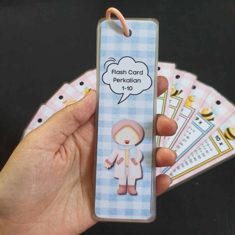 Jual TABEL PERKALIAN / FLASH CARD PERKALIAN PEMBAGIAN 1-10 LAMINASI DUA ...