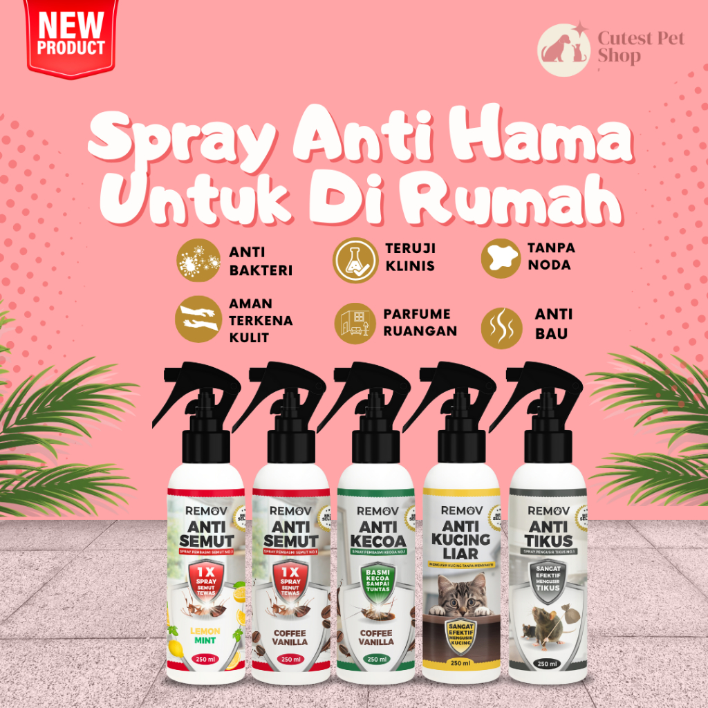 Jual Semprotan Spray Pengusir Anti Tikus Semut Kecoa Dan Kucing Liar ...