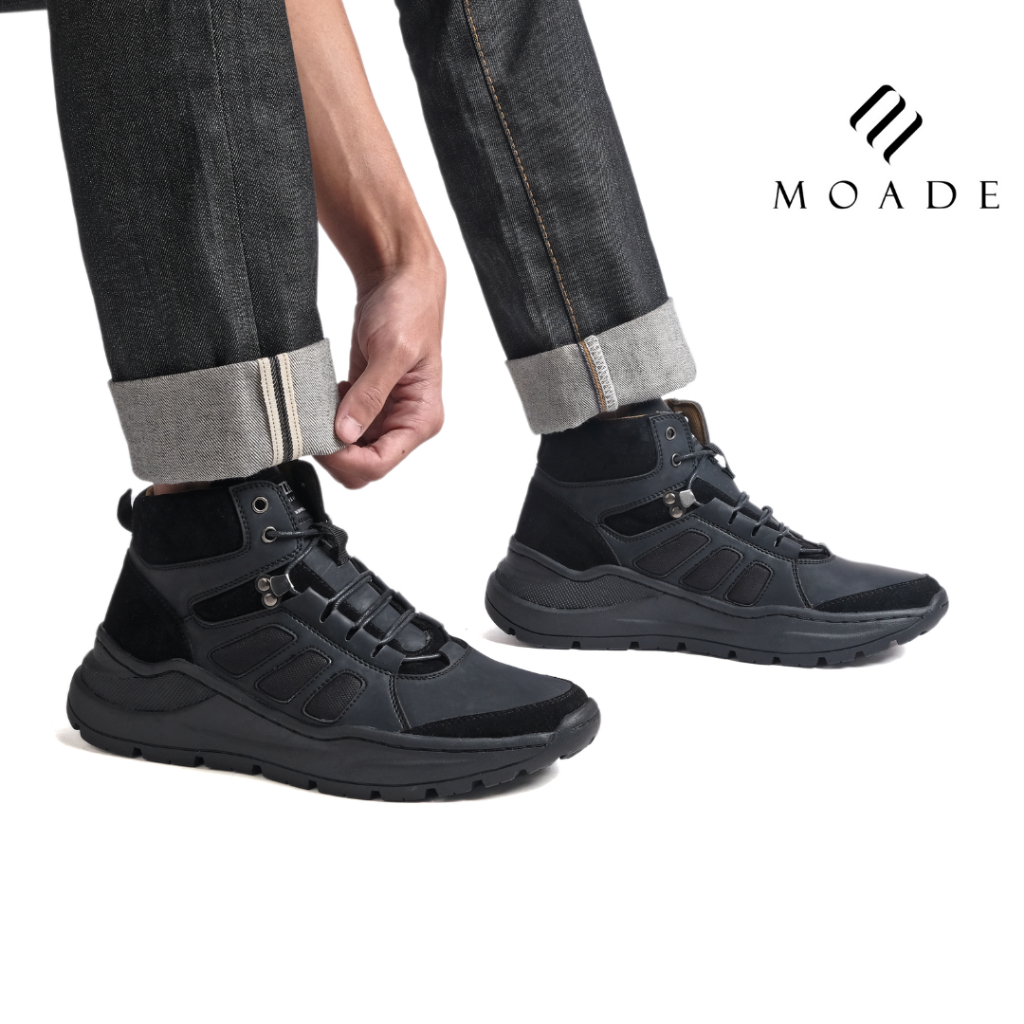 Jual Moade Sepatu Riding Hiking Adventure Pria Hitam | Shopee Indonesia