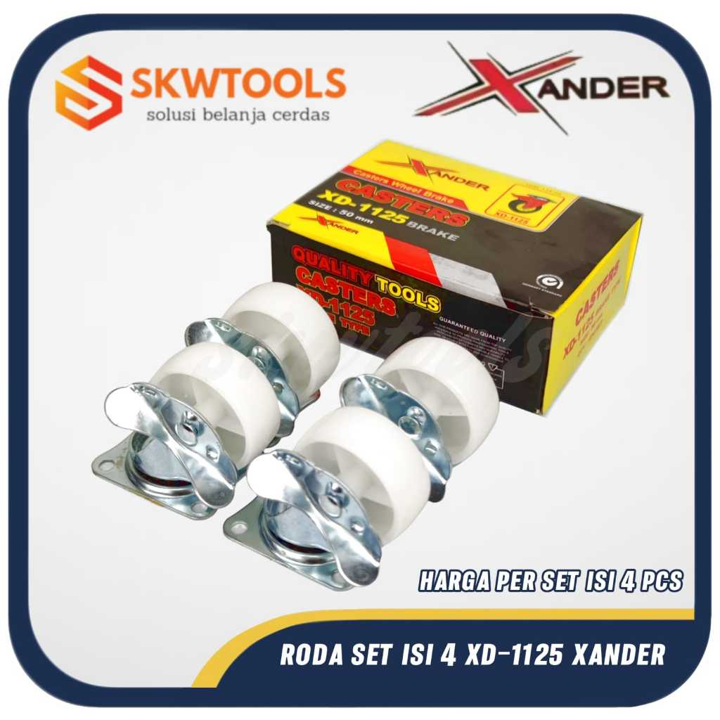 Jual Roda Trolley Troli Pu 2 inch Xander Caster Lemari XD-1125 Xander ...