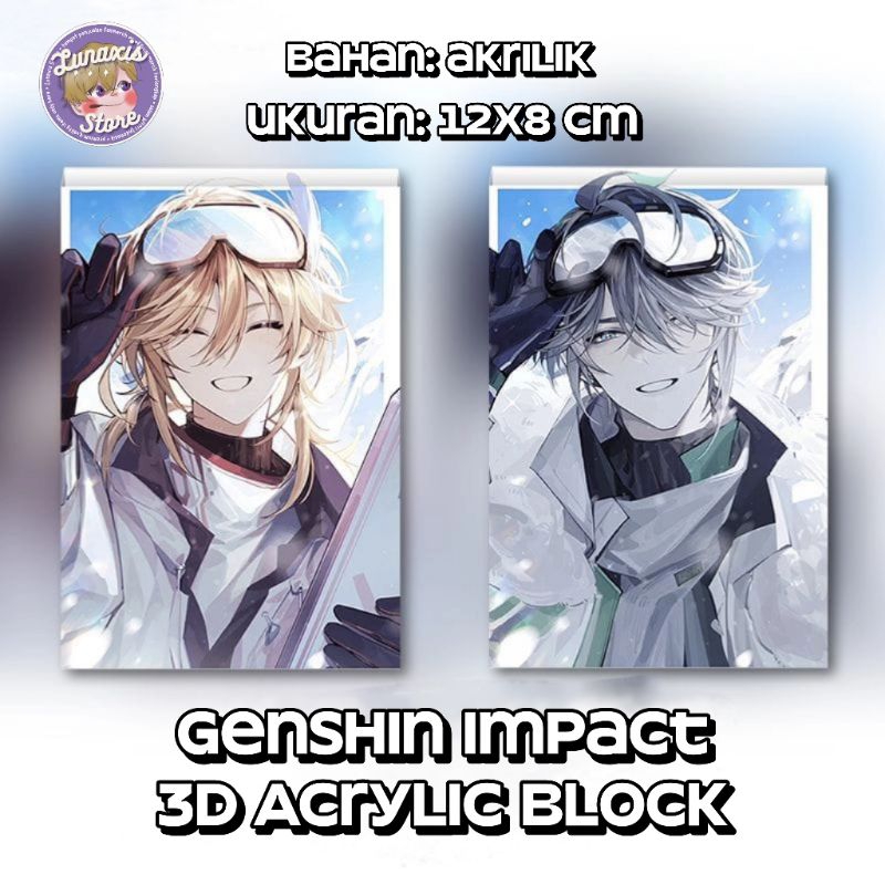 Jual Unofficial Fanmerch Genshin Impact 3D Balok Akrilik Pajangan Anime ...
