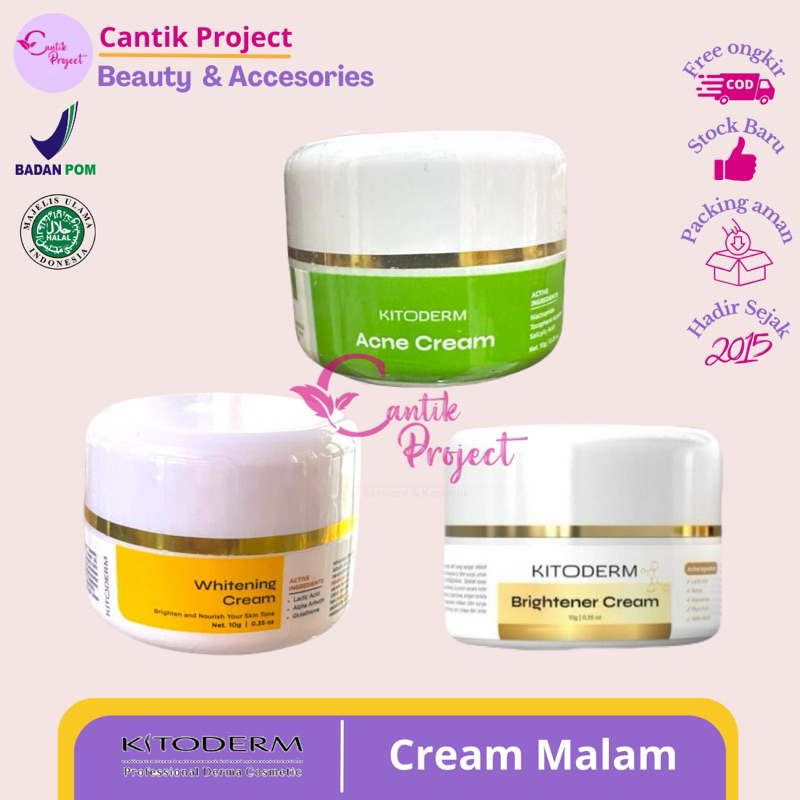 Jual Cantik.Project - Kitoderm Cream Malam / Acne cream kitoderm ...