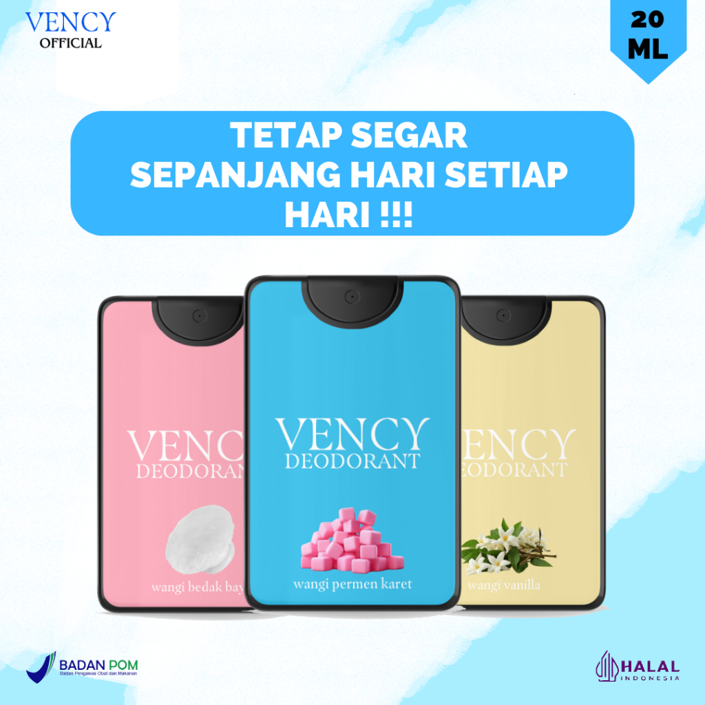 Jual Natural Deodorant Pocket Spray Tawas By Vency - All Varian 20 ml ...