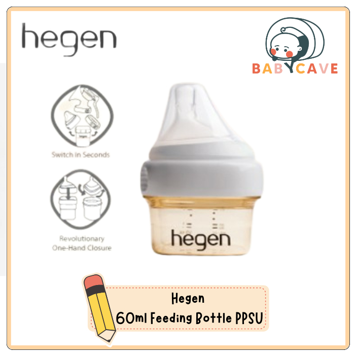 Jual Botol Susu Hegen 60ml / Hegen PCTO 60ml / 2oz Feeding Bottle PPSU | Shopee Indonesia