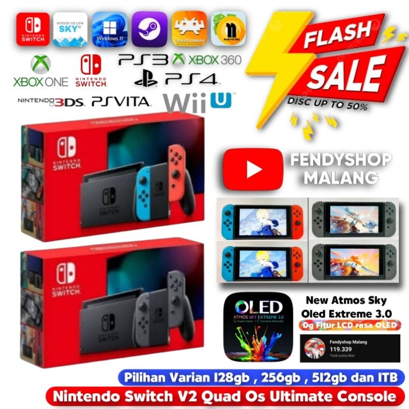 Jual Nintendo switch V2 Cfw - New Quad Os Ultimate Console | Fendyshop Malang | Shopee Indonesia