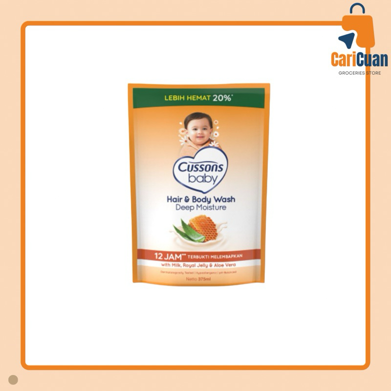 Jual CUSSONS Baby Hair & Body Wash Deep Moisture Sachet 375 ml | Shopee ...