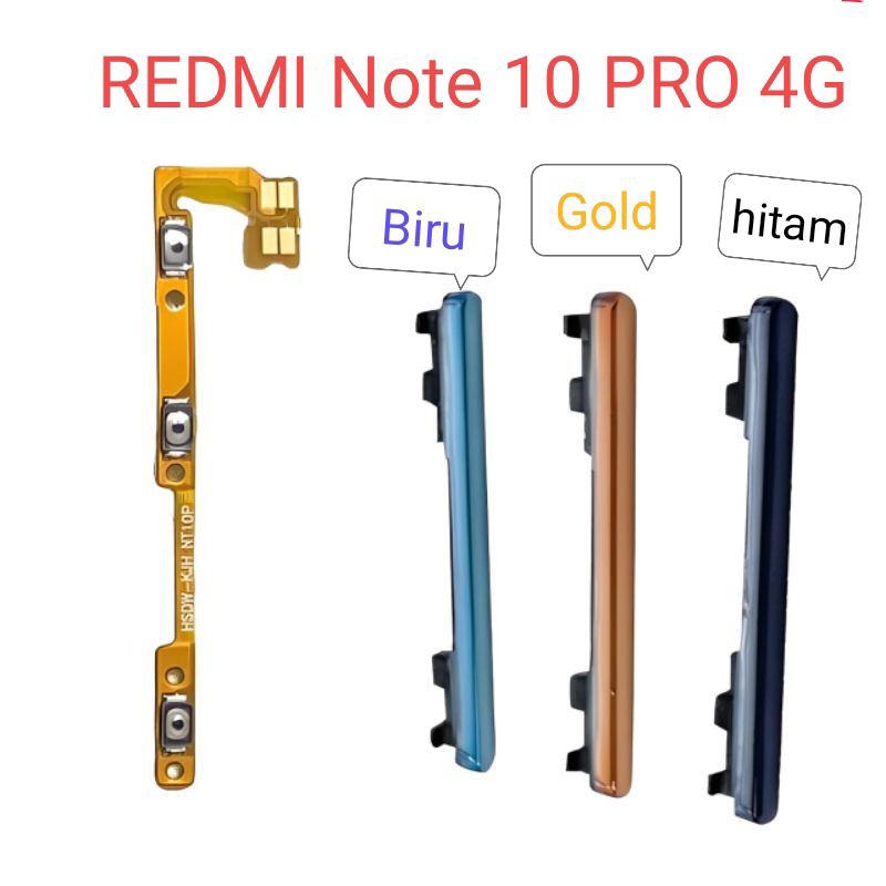 Jual TOMBOL SET FLEKSIBEL XIAOMI REDMI Note 10 PRO 4G ON / OFF ORIGINAL | Shopee Indonesia