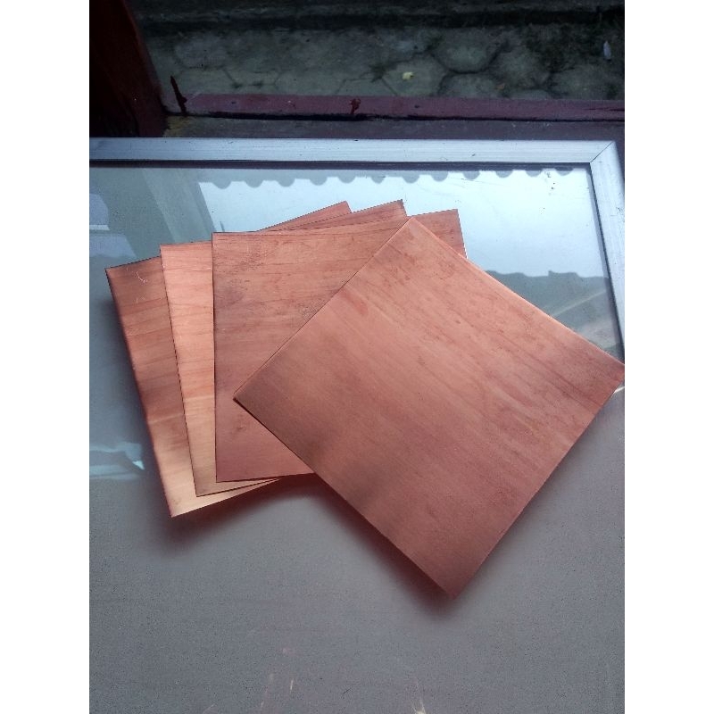 Jual lembaran plat tembaga ukuran 15×15cm tebal 0.25mm | Shopee Indonesia