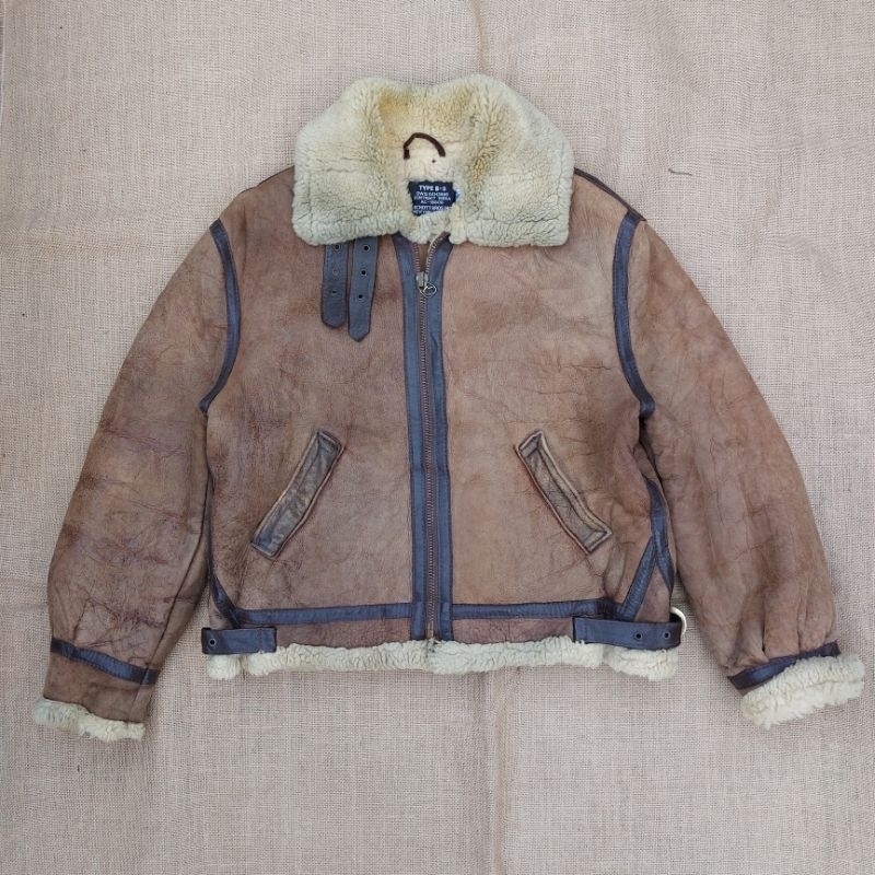 Jual SCHOTT USA Vintage B3 Leather Flight Jacket Aviator Bomber Pilot ...