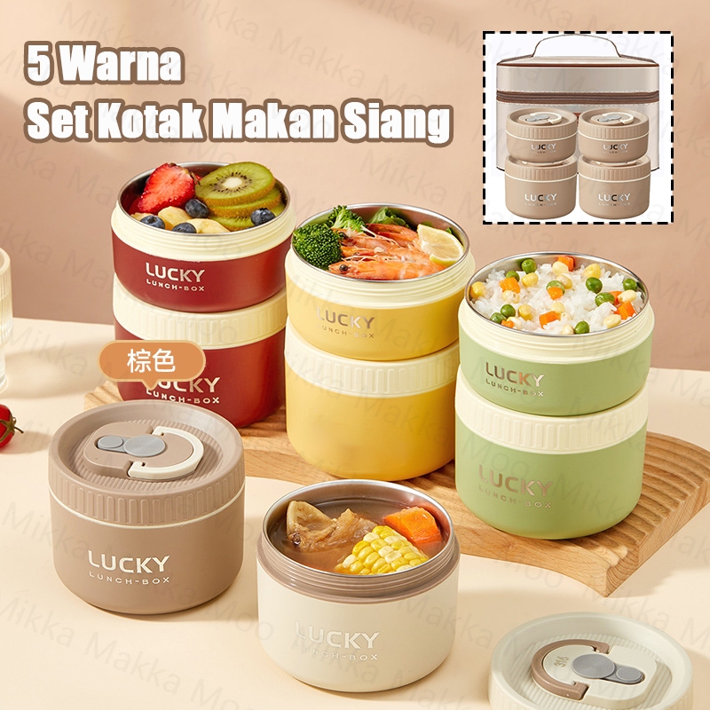 Jual Kotak Makan Siang Bento Portabel Tahan Bocor 304 Stainless Lunch ...