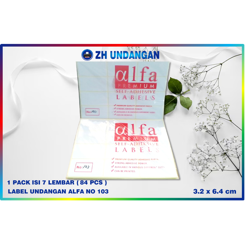 Jual Label Undangan ALFA 103, 1 Bungkus (25 PACK) | Shopee Indonesia